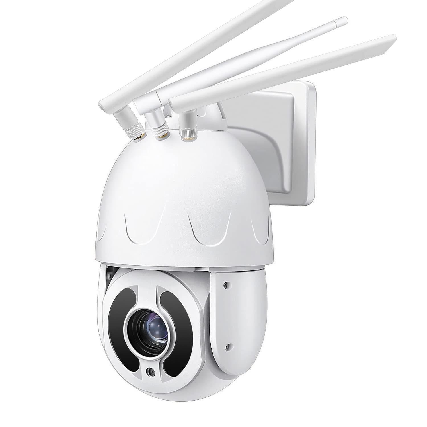 Funxwe 4G LTE Cellular Wireless 5MP 30X Optical Zoom Security PTZ Camera with SIM Card Slot, Two Way Audio Motion Alarm Auto Tracking, Color Night Vision