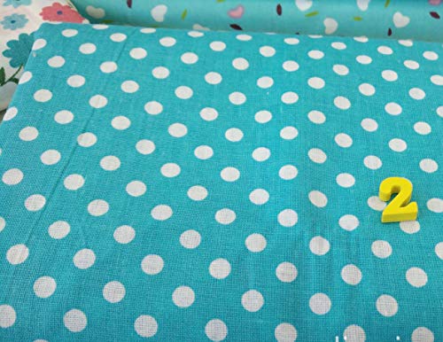 Egurs 7pcs/set Cotton Fabric For Sewing Quilting Patchwork Home Textile Pink Series Tilda Doll Body Cloth - Lake Blue Series 50 50