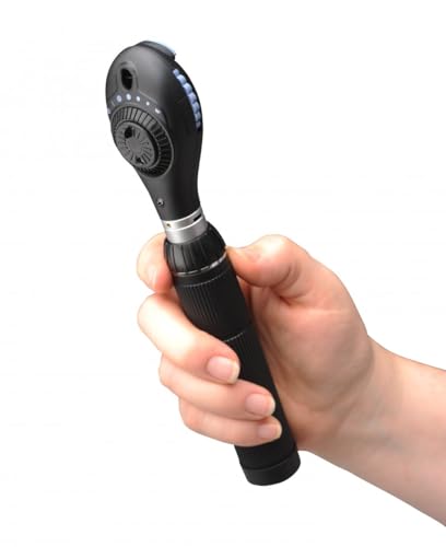 ADC Portable Diagnostic Set Plug-in Rechargeable, with Standard Otoscope and Coax Ophthalmoscope, LED Lamps, 3.5V, Hard Case, Diagnostix 5410L, Black