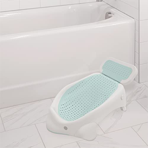 Baby Bather - Bath Support for Bathtub or Sink (0-6 Months) Slip-Resistant & Ergonomic for Newborn Infant (Aqua) - Jool Baby