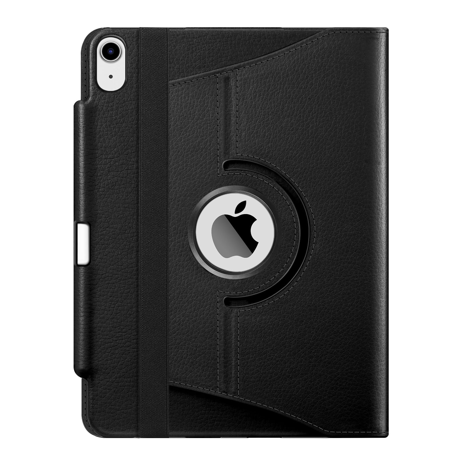 Fintie Rotating Case for iPad Air 11-inch M2 (2024), iPad Air 5th / 4th Generation (2022/2020) 10.9 Inch with Pencil Holder - 360 Degree Rotating Protective Stand Cover, Black