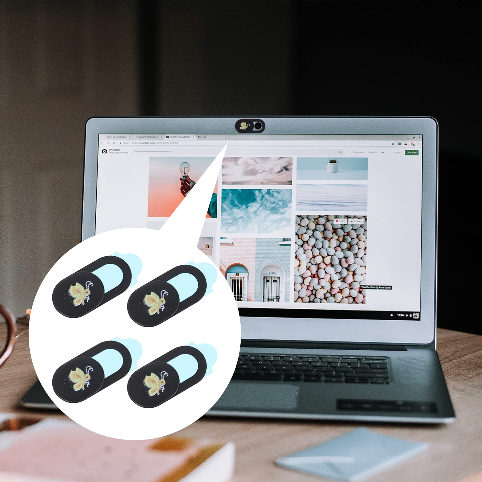 SOLUSTRE 4Pcs Camera Privacy Cover Professional Webcam Cover Camera Safety Covers Laptop Webcam Cover Protects Your Privacy Online Webcam Cover Slide Web Camera Covers Beer abs Cell Phone