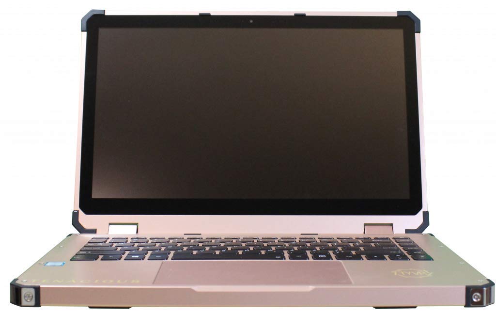 Emerald Computers Rugged Laptop with I7-8550U Quad Core, 8 Thread CPU, 16GB RAM 512GB SSD, 13.3 Inch 1080p Screen, Tenacious Model in Rose Gold, (14626167)