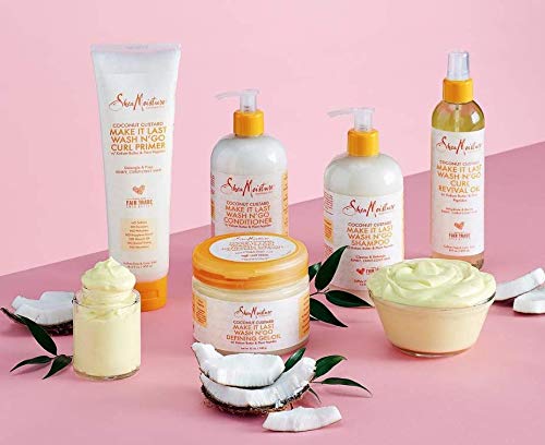 Shea Moisture Coconut Custard Make It Last Wash N’ Go Trio Shampoo, Conditioner And Hair Styler Set