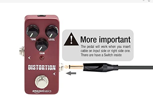 Amazon Basics Distortion Guitar Pedal, Brown