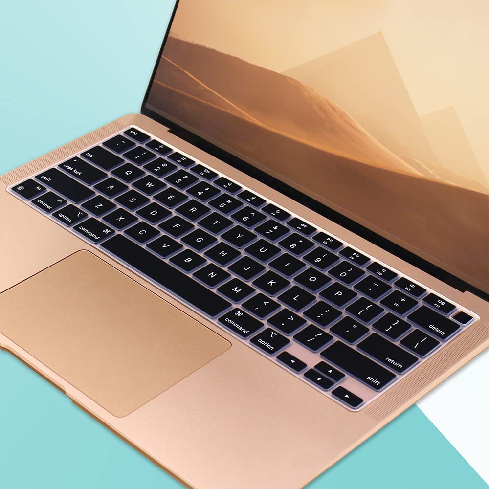 Silicone Keyboard Cover Skin for MacBook Air 13.3 inch A2337 M1 Released in Nov. 2020 US Layout Ultra Thin Protector Cover Skin NOT Fit for 13.6" M2 M3 A2681 A3113