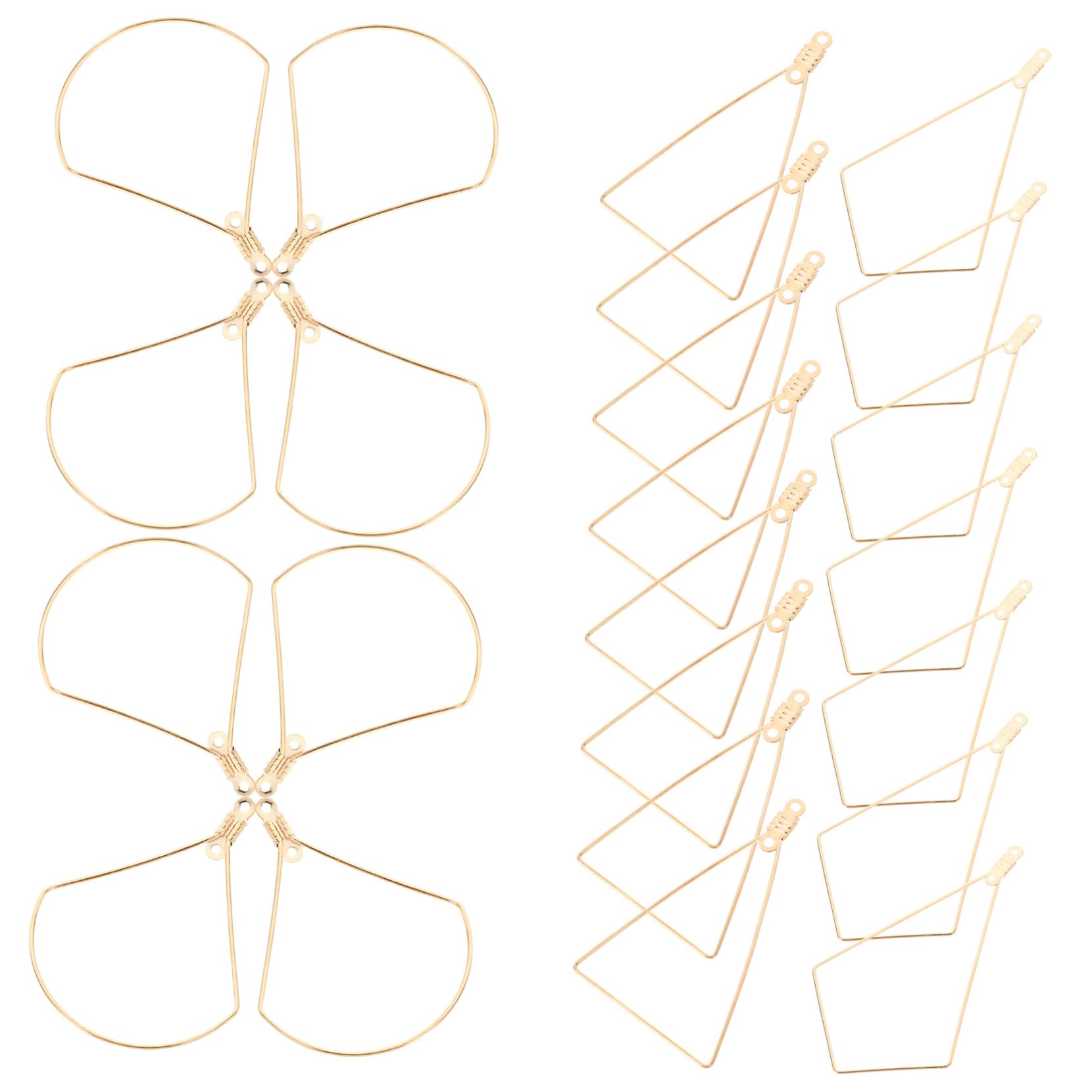 150 Pcs DIY Earring Hoop Earrings Parts Earrings Wire Hoops Earring Components Earrings Beading Jewelry Craft Art Accessories Earring Findings Charms Pendant Frame DIY Charm Ring