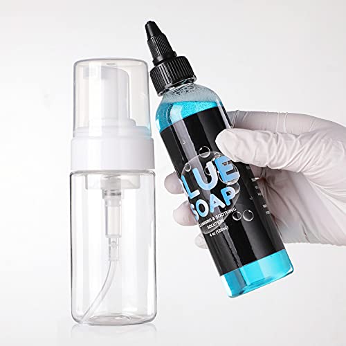 STIGMA Tattoo Blue Soap 4OZ with Foaming Bottle 100ml Cleaning Soothing Healing Solution Highly Concentrated Tattoo Soap TS301-4OZ-3A