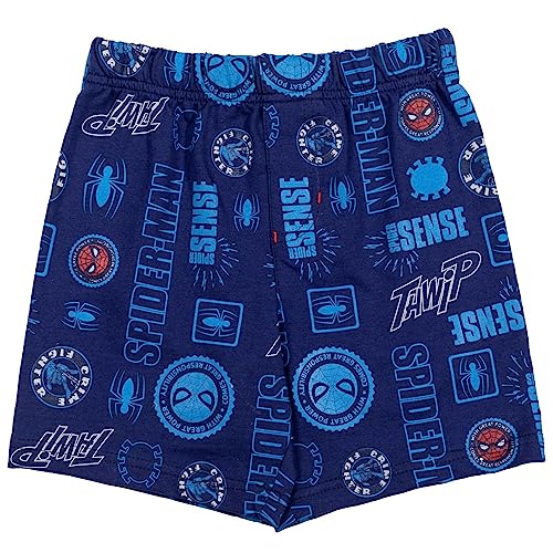 Marvel Avengers Spiderman Toddler Boys 4 Piece Mix n' Match T-Shirt & Shorts Set 5T
