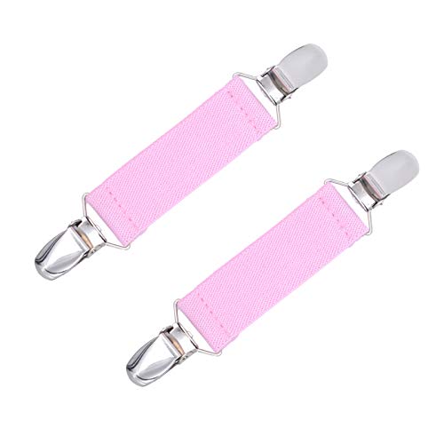 American Trends Mitten Clips, Stainless Steel Gloves Clips for Baby Kids Clothing, Unisex, One Size, Rose Red&Pink