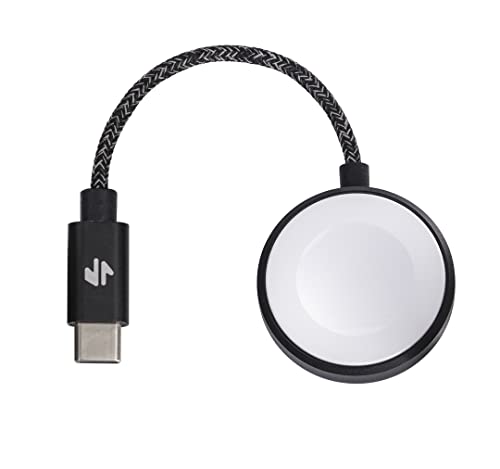 Ampere USB-C Watch Charger - USB C Travel Cable Compatible with Apple Watch Series Ultra/9/8/7/6/5/4/3/2/1/SE (Black)