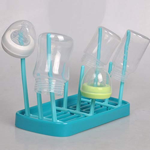 Bottle Dry Rack Baby Bottle Drain Drying Racks Blue Pink Baby Bottle Cleaning Dryer Drainer Storage Drying Rack (Hot Pink)