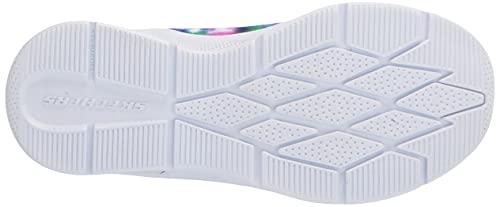 Skechers Girls Microspec Max - Spiral Galaxy Sneaker, Blue Multi, 4