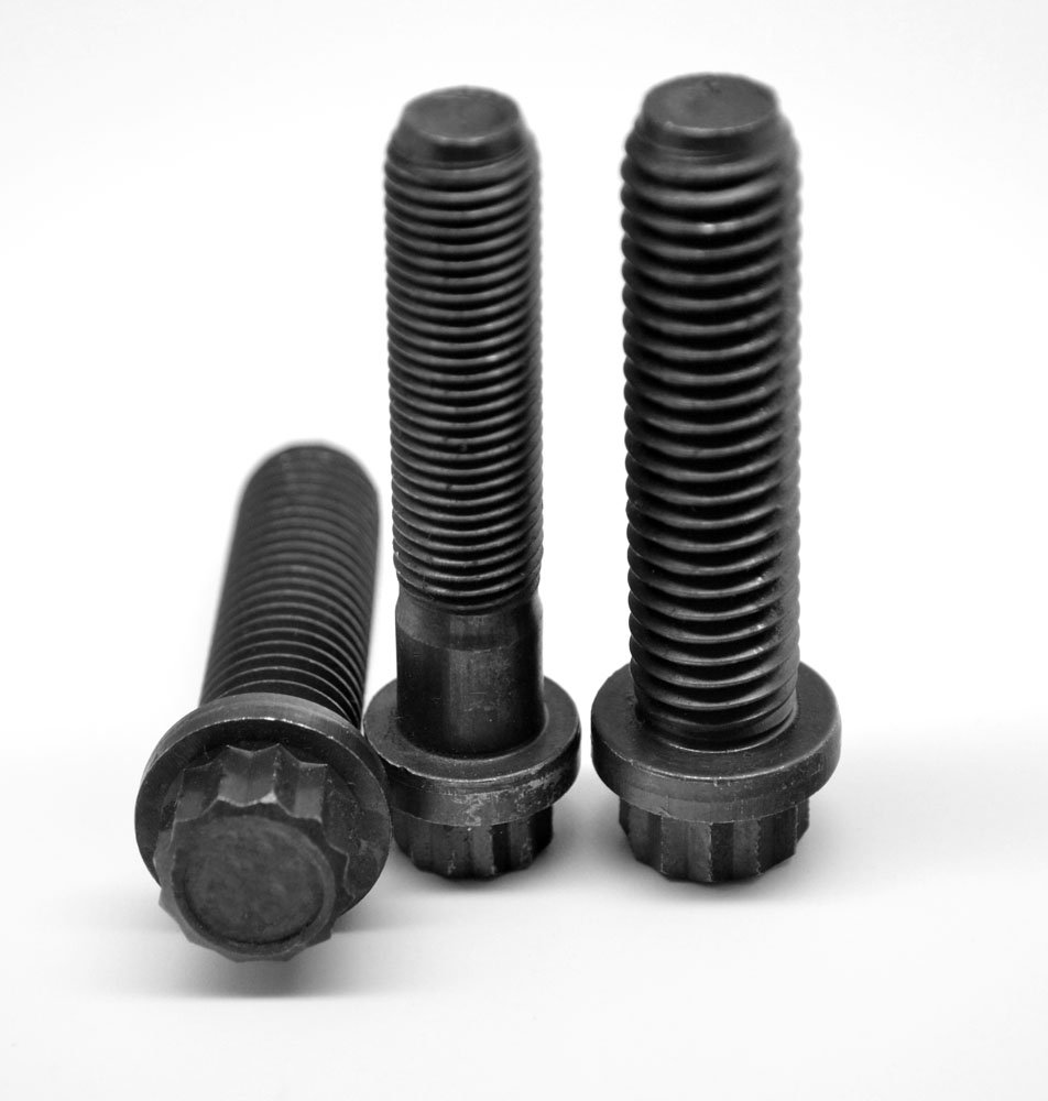 3/4-10 x 3 1/4 Coarse Thread 12-Point Flange Screw Alloy Steel Thermal Black Oxide Pk 25