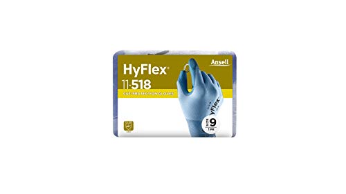 Ansell HyFlex Cut Resistant Work Gloves for Men and Women in Blue, X-Large, 12 Pairs