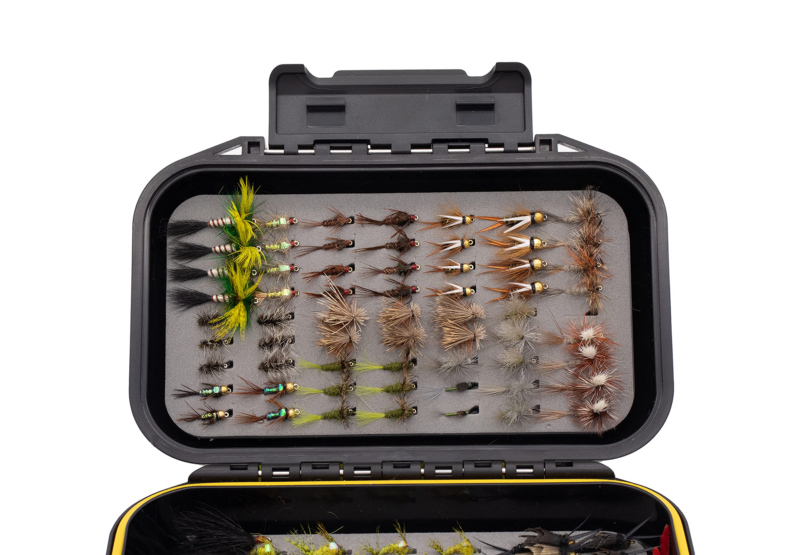 124 Premium Hand-Tied Dry Flies, Nymphs, and Streamers | Essential Trout Fly Starter Kit