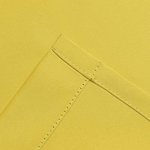 SeeGlee Mustard Yellow Grommet Valance for Nursery,Thermal Insulated Light Reducing Drapes for Kids Room(1 Panel,54 W by 18 L)
