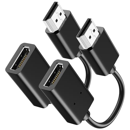 ANDTOBO HDMI Male to Female HDMI High-Speed Extension Cable for Google Chrome Cast,Roku Stick,TV Stick,Xbox,PS3/4-2Pack