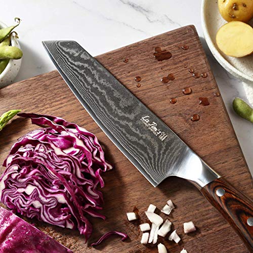Latim's Professional Chef Knife 8 inch,Damascus Kitchen Knives Made of Japanese VG-10 Stainless Steel with Unique Pattern,Ultra Sharp Blade and Ergonomic Handle