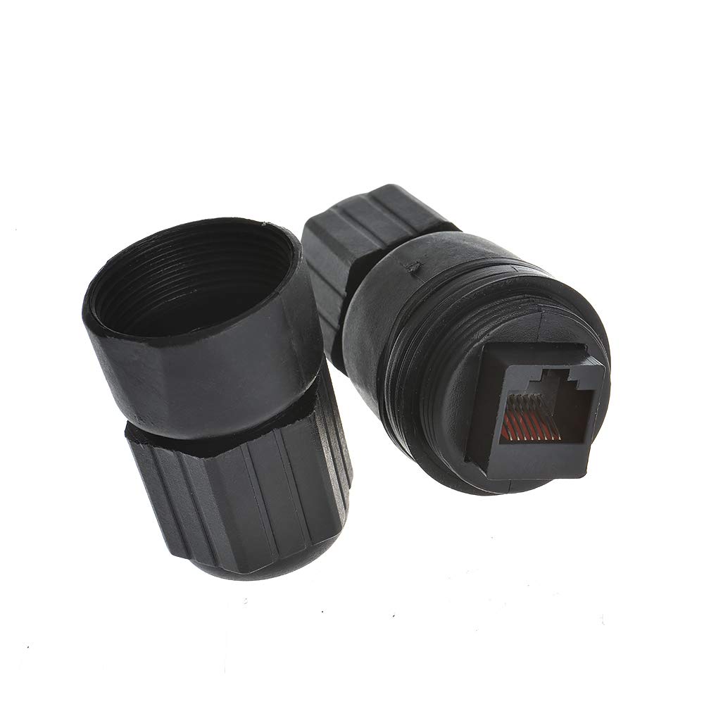 ANMBEST 5PCS M25AP2 RJ45 Waterproof Cat5/5e 8P8C Connector IP67 Ethernet LAN Cable Connector Double Head Outdoor LAN Coupler Adapter Female to Female