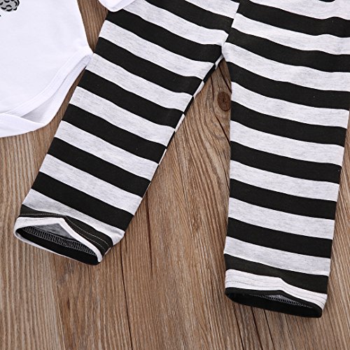 3pcs Cute Infant Baby Boys Girls Animal Long Sleeve Romper Tops+ Pants+ Hat Outfits Set (0-6 Months, Gorilla)