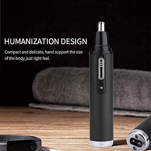 Electric Ear Neck Nose Hair Trimmer Eyebrow Trimmer Implement Shaver Clipper Shaver Man Woman Clean Trimer Razor Remover Kit IPX7 Waterproof Dual Edge Blades for Easy Cleansing (BLACK)
