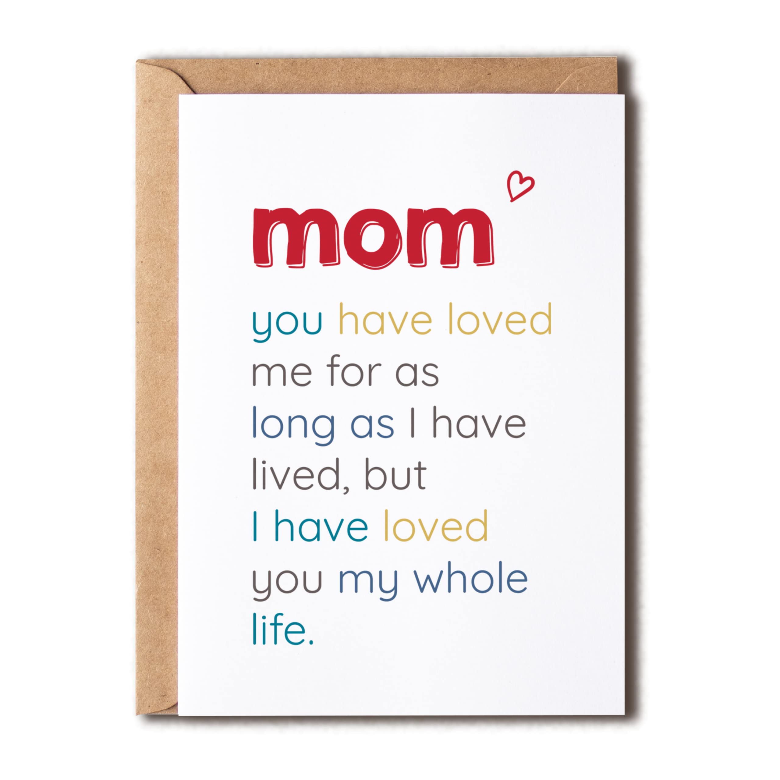 Mom You Have Loved - Special Mom's Day Card - Birthday Card For Mom - Sentimental Card For Mom - Meaningful Card For Mom…