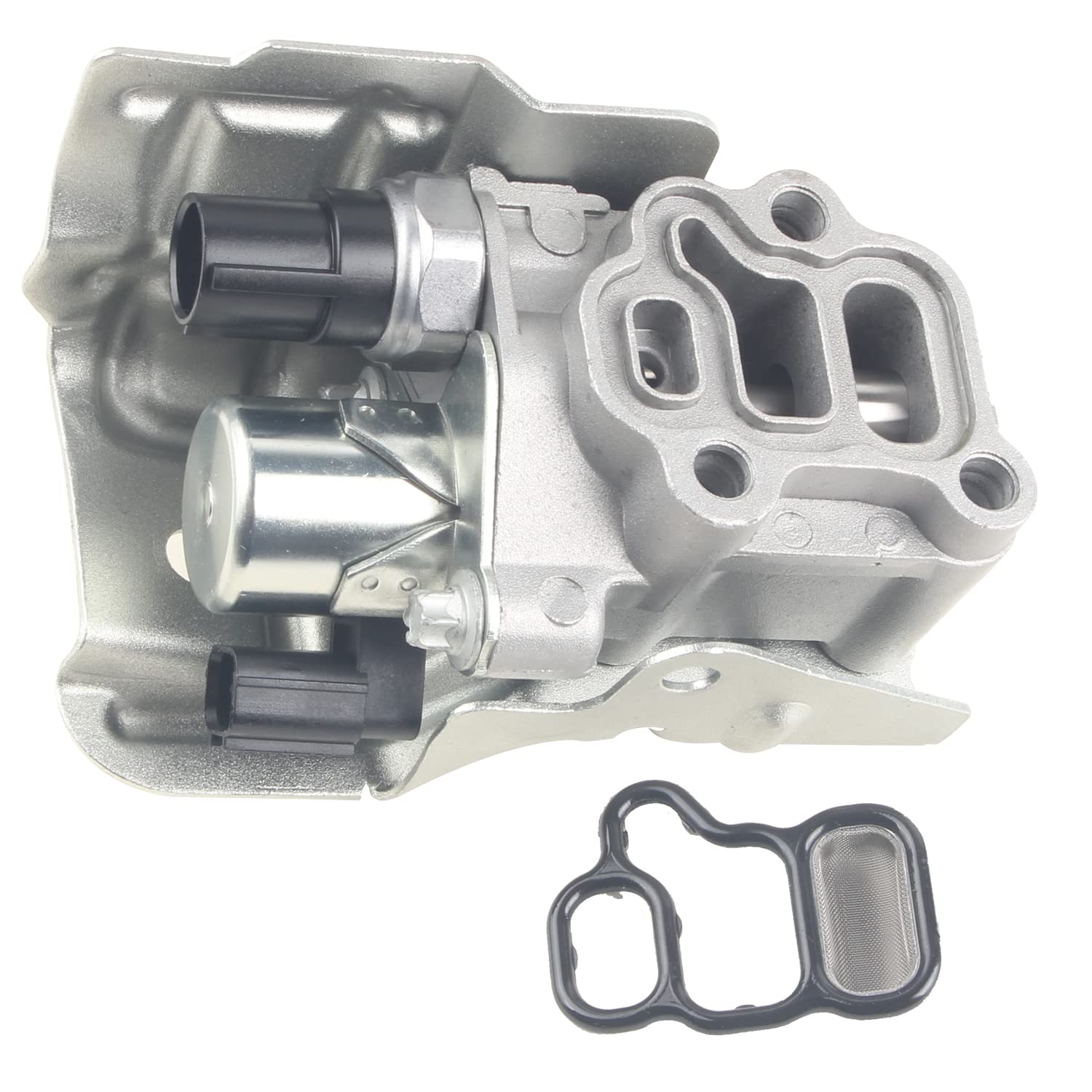 15810-RAA-A03 VVT VTEC Solenoid Spool Valve Timing Oil Pressure Switch & Gasket - Compatible with Accord, CR-V, Element, Civic, RSX - Replace 15810-RAA-A01, 917224