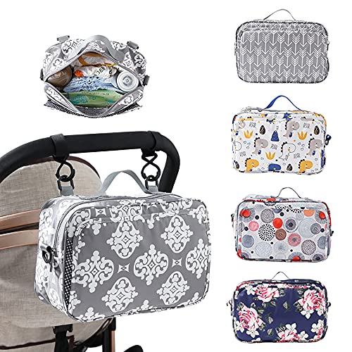 Baby Diaper Caddy Bag - Caddy Tote Baby Stroller Bag Nursery Storage Bin for Diapers, Wipes & Toys Small Diaper Bag for Outdoor (Cactus)