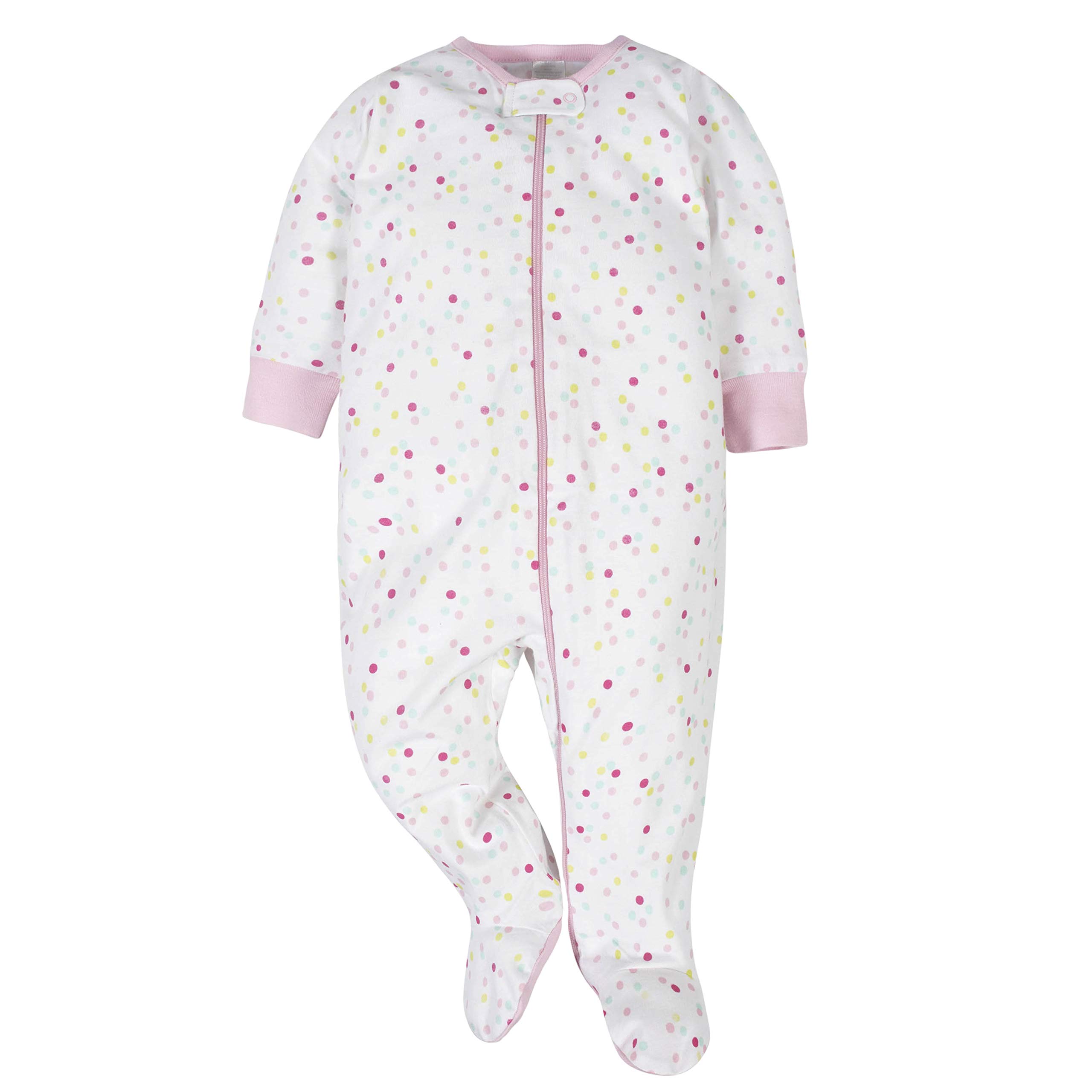 Onesies Brand Baby Girls' 4-Pack Sleep 'N Play Footies Multi Pack, Pink Sweet Treat, 6-9 Months