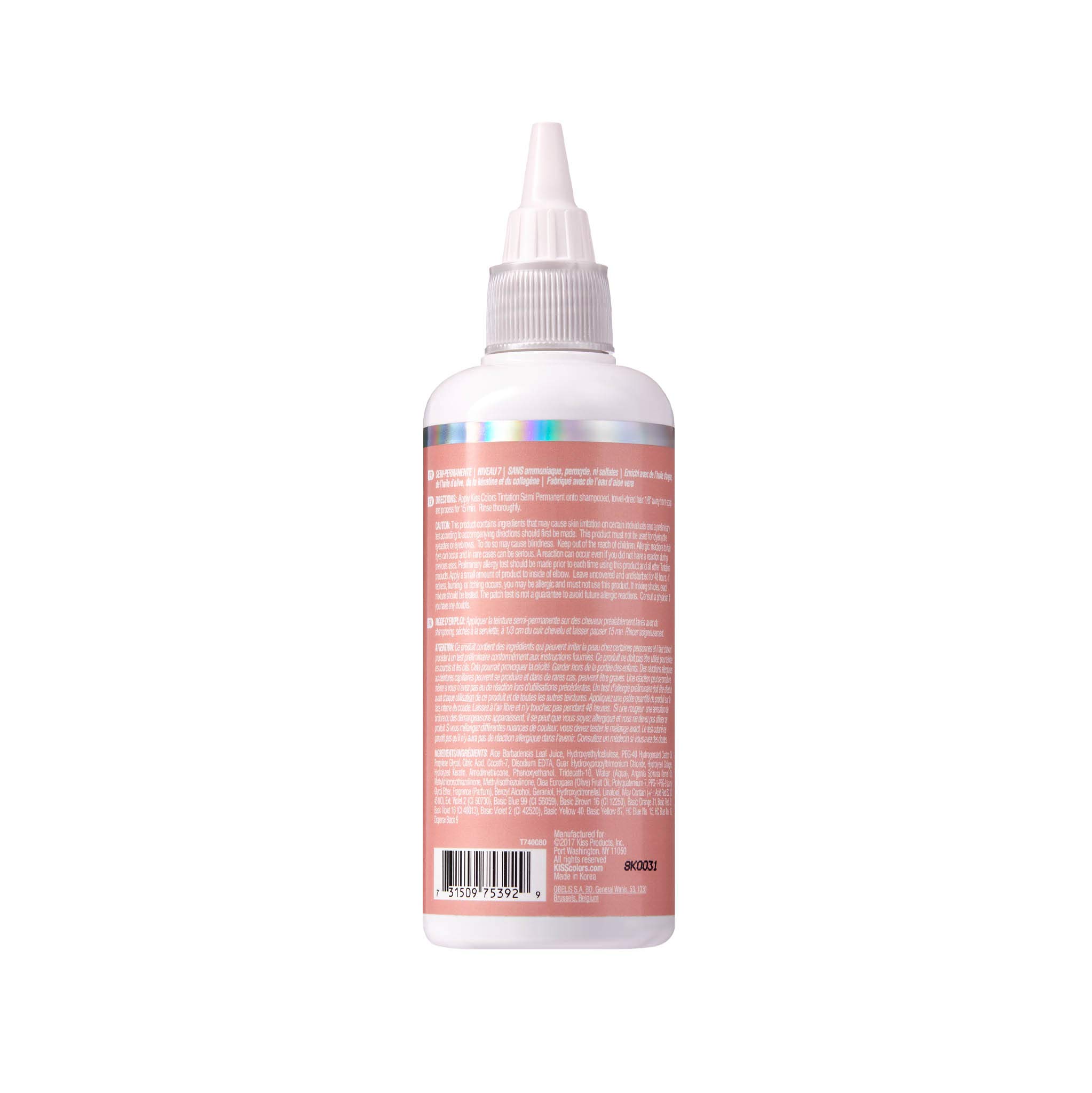 Kiss Tintation Semi-Permanent Hair Color 5 Ounce Rose Gold (2 Pack)