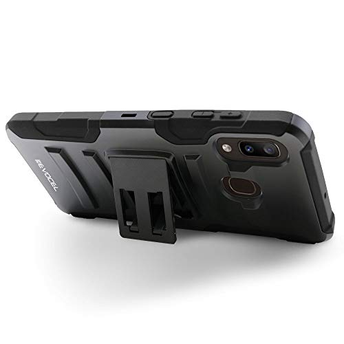Evocel Galaxy A20 Case with HD Screen Protector and Belt Clip Holster for Samsung Galaxy A20, Black