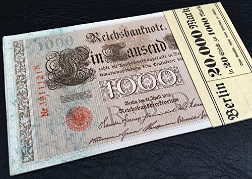 1910 DE GIANT PACK FRESH GERMAN 1910 1000 MARKS! HIGHEST DENOM LARGEST GERMAN EMPIRE BILL! 1000 Marks CRISP UNCIRCULATED