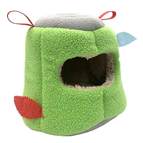 ZYP 2 PCS Winter Warm Bird Nest, Bird Snuggle Cave Shed Hut Hanging Hammock Cage, Plush Birds Hideaway Sleeping Bed House for Parakeet Cockatiel Conure Cockatoo Macaw