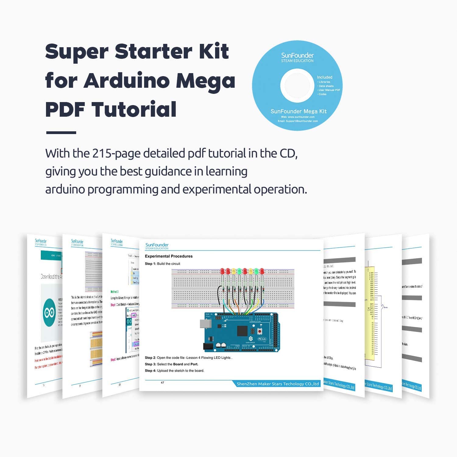 SunFounder 2560 R3 Project Super Starter Kit with 2560 Controller Board and R3 Controller Board