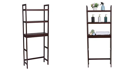 3202 β Dark Brown - Shelf 3 Tier Free Standing Bookshelf Plant Flower Rack Bathroom β QQ09