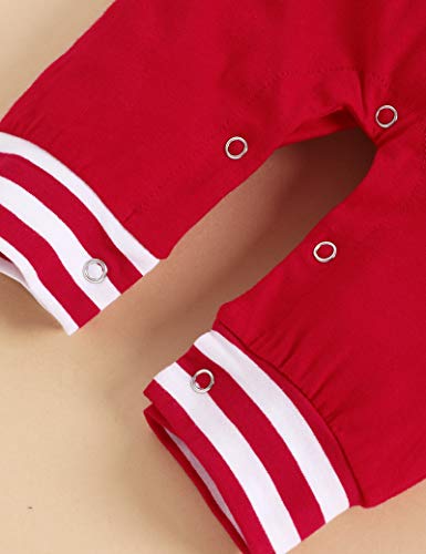 WALSONER My 1st Valentine’s Day Clothes Newborn Baby Boy Hooded Love Romper Valentine Bodysuit