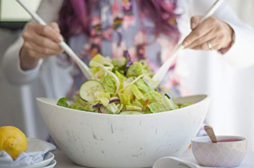 Architec EcoSmart EcoMarble Serving Bowl, 3qt BPA-Free Recycled Plastic, Made in The USA