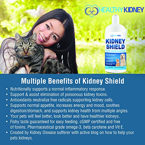 Dog and Cat Kidney Support, Canine Feline Renal Health Support Supplement For Normal Kidney Function, Creatinine, Detox, Urinary Track Cleansing, Best Kidney Stuff, Improve Pets Alive an Kidney Health