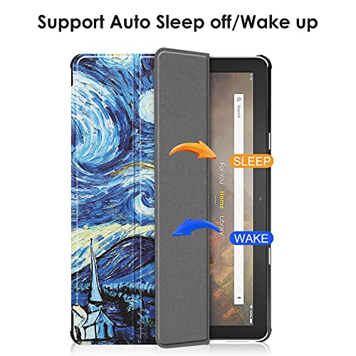 KuRoKo Case for All-New Amazon Fire HD 10 and Fire HD 10 Plus Tablet (Only Compatible with 11th Generation 2021 Release) - Ultra Lightweight Slim Shell Stand Cover Auto Wake/Sleep