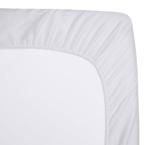 American Baby Company 2 Pack Waterproof Fitted Porta/Mini Crib Mattress Protector, Quilted Cotton and Noiseless Mini Crib Pad Cover, White, 38" x 24"