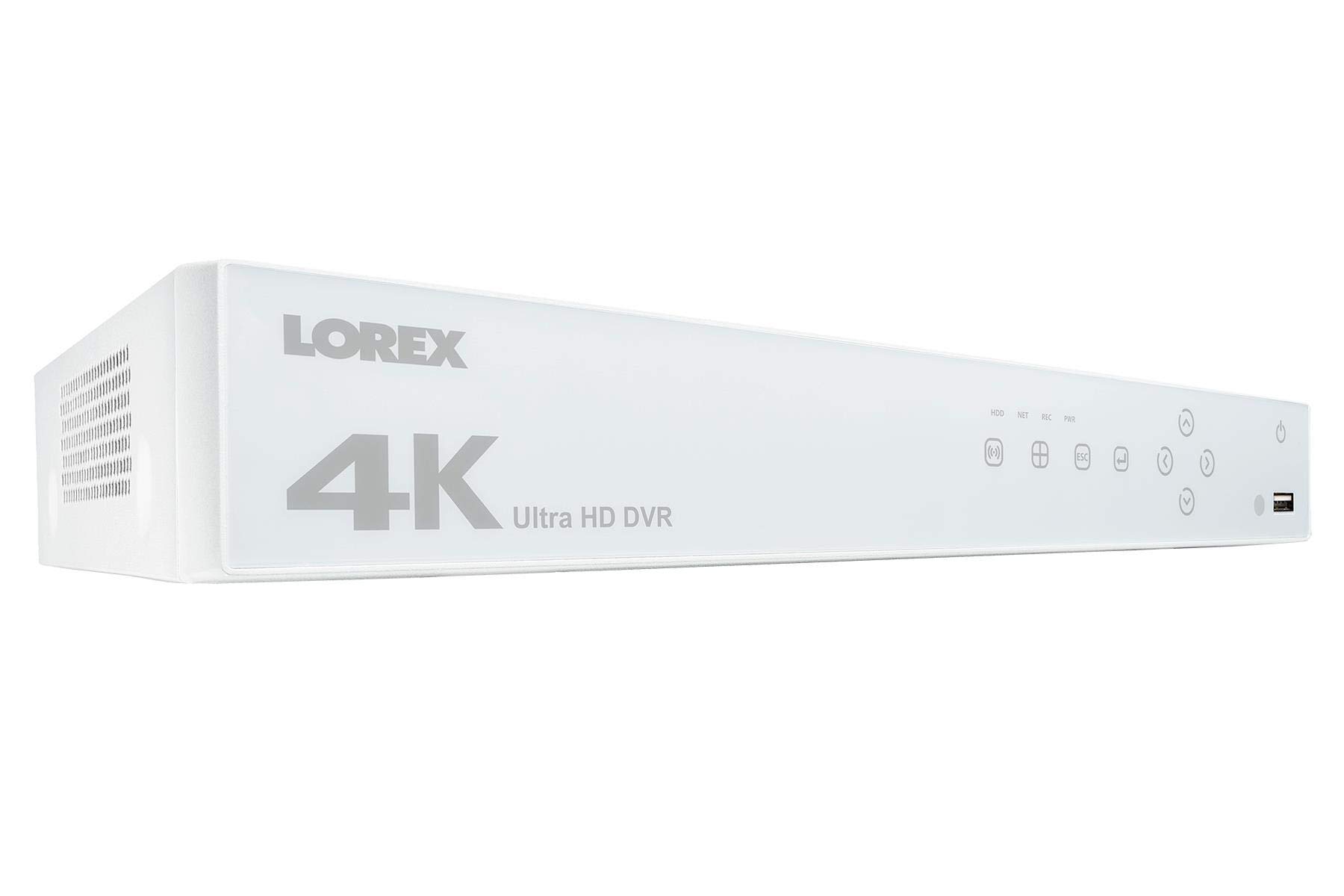 Lorex LHV51082TW 4K Ultra High Definition 8 Channel, 2TB Hard Drive Digital Video Surveillance Recorder (DVR), White,(M.Refurbished)