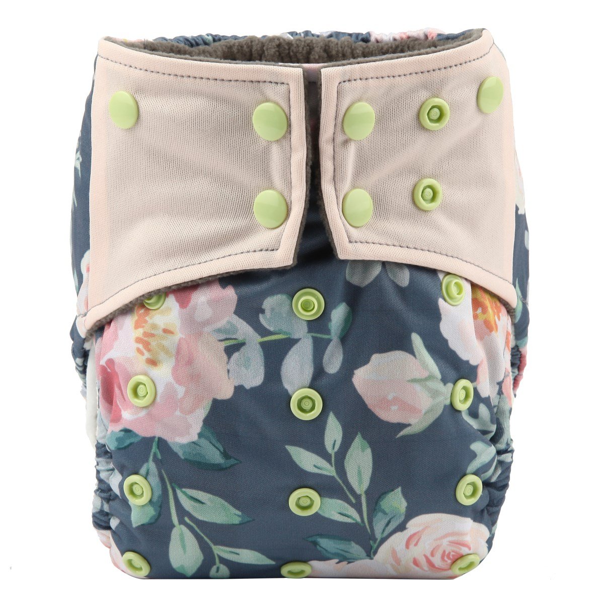 AIll in One Night AIO Cloth Diaper Nappy Sewn in Insert Reusable Washable Girls (Hummingbirds Foliage)