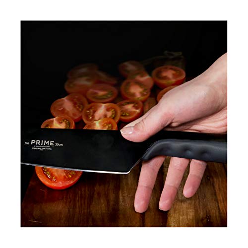 Chicago Cutlery Prime 5Pc Magnetic Wood Block Set, German MOV Stainless Steel Blades, Black, Beech
