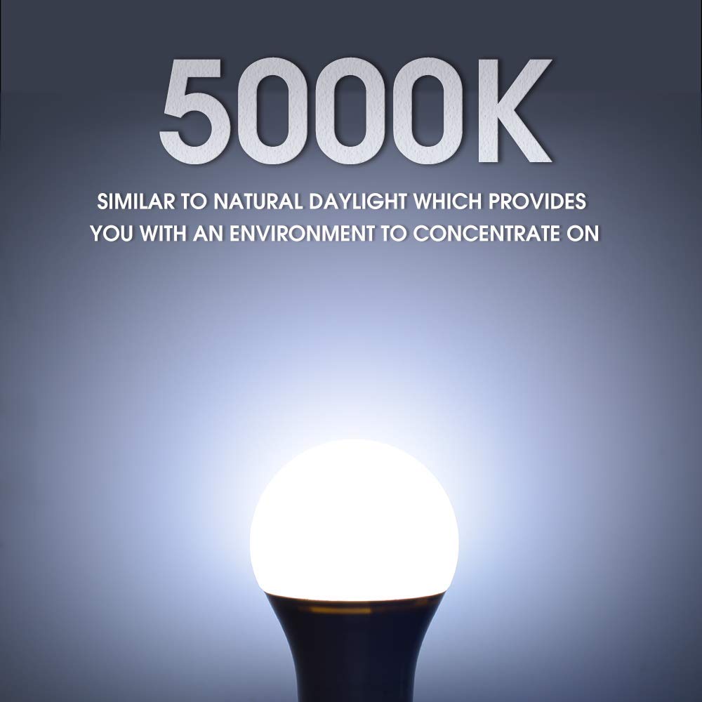 150 Watt LED Light Bulb, Super Bright A21 Daylight 5000K, Non-Dimmable, 2300lm, High Lumen Light Bulbs, UL Listed, 2-Pack