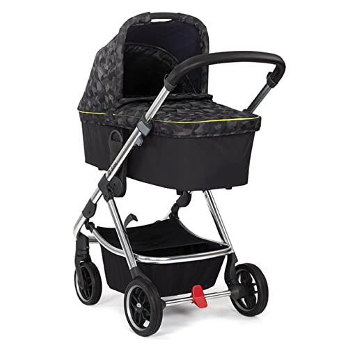 Diono Excurze Luxe Carrycot for Newborn Baby, Stroller Bassinet for Baby, Breathable Mattress for Comfortable Sleeping, Suitable from Birth, Black Camo