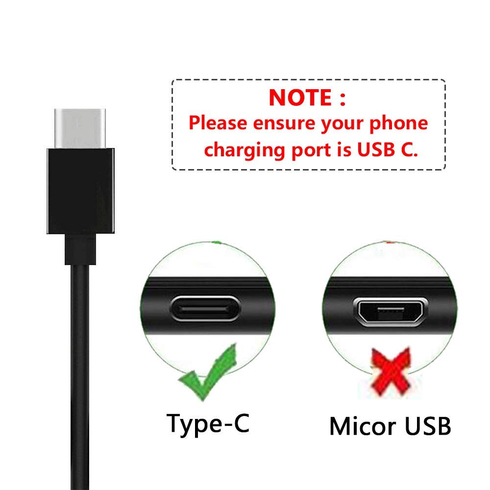 WPAICHENG USB C Charger Charging Cable Cord Compatible for Echo Buds 2, Raycon E25 Pro E55 E85 Fitness/Gaming, Tranya T30 T10 H10 T20 T40 T3 Pro, Tozo T12 A1 NC2 Wireless Earbuds & More