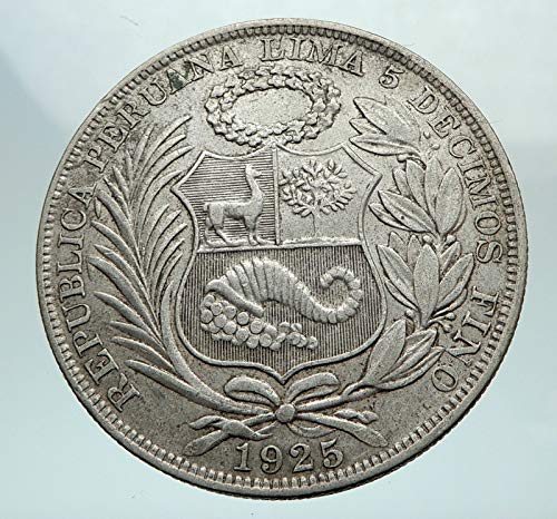 1924 PE 1924 PERU South America 1 SOL Antique BIG Origina Denomination_in_description Good Uncertified