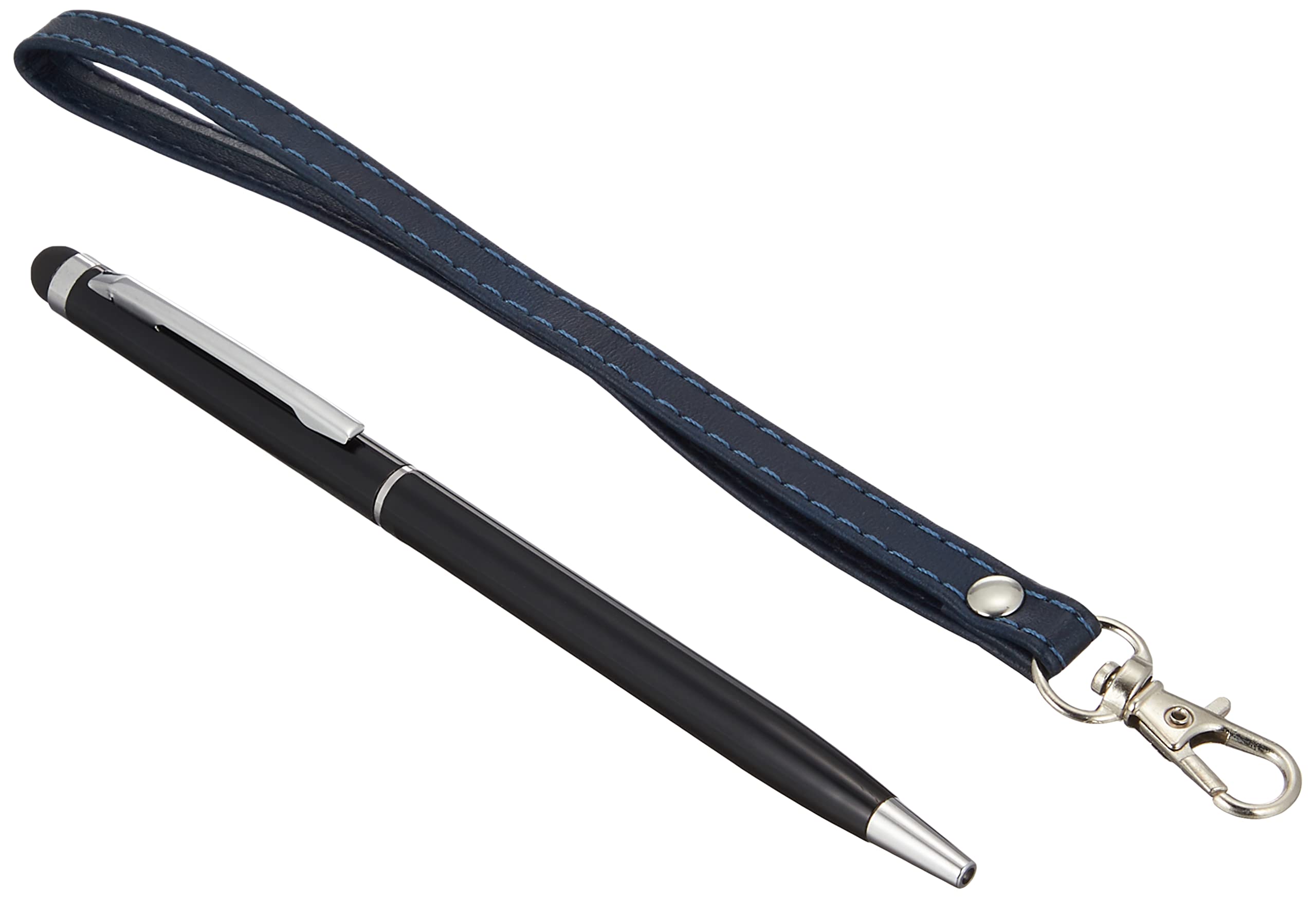 Glow Co., Ltd. iPhone 11 Pro Max Notebook Type Case with Strap, Navy, Tempered Glass & Stylus Pen Included 406-3-04