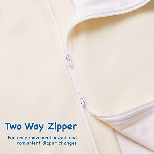 Baby Merlin's Magic Dream Sack - Microfleece Baby Wearable Blanket - Baby Merlin Sleep Sack - Cream - Baby Sleep Sack 6-12 Months